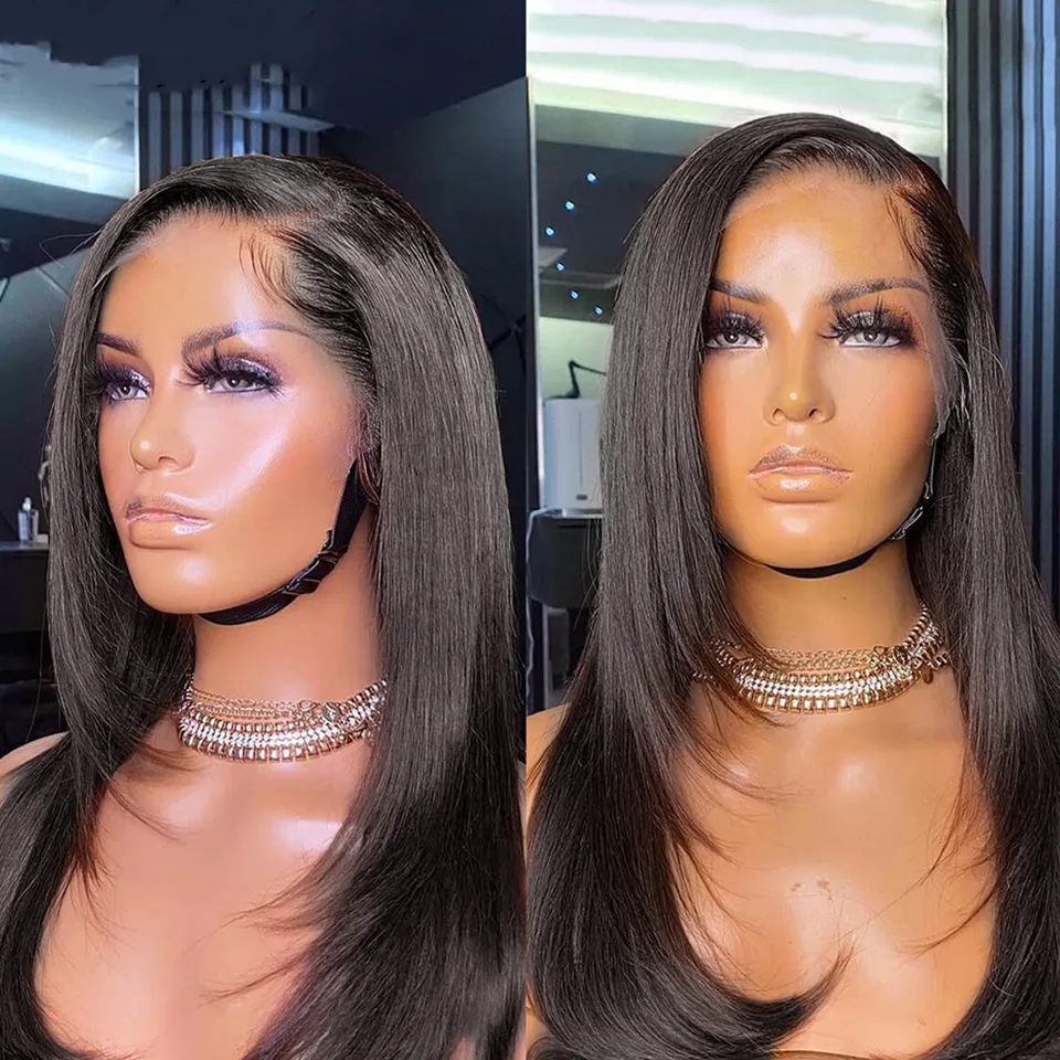Lumiere 13x4/4x4 Straight Layer Cut Side-Part HD Lace Natural Hairline ...