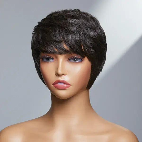 Ship In 24Hours-Lumiere Melissa Style Smart Short Pixie Cut Wig With B ...